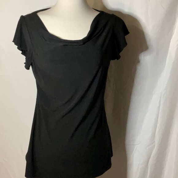 jason maxwell | Tops | Jasonmaxwell Draped Neck Top With Flutter ...